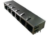 China 1840451-8 Multi-port RJ45 1x6 Gigabit Magjack 6Port Modular Jack 1840451-9 for sale