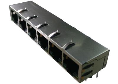 China 1840451-8 Multi-port RJ45 1x6 Gigabit Magjack 6Port Modular Jack 1840451-9 for sale