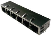 China 1-1840451-0 Multi-port RJ45 1x6 Gigabit Magjack 6Port Modular Jack 1-1840451-1 for sale