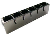 China 1-1840451-0 Multi-port RJ45 1x6 Gigabit Magjack 6Port Modular Jack 1-1840451-1 for sale