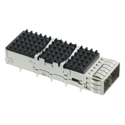 China 2170704-7 1x1 Port QSFP28 Cage With Heat Sink 28 Gb/s for sale
