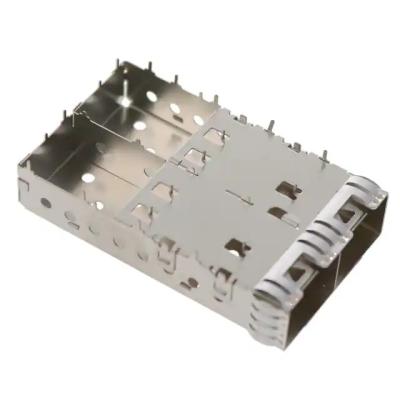 China 2143451-1 SFP+ Cage 1 x 2 Port Through Hole Right Angle for sale