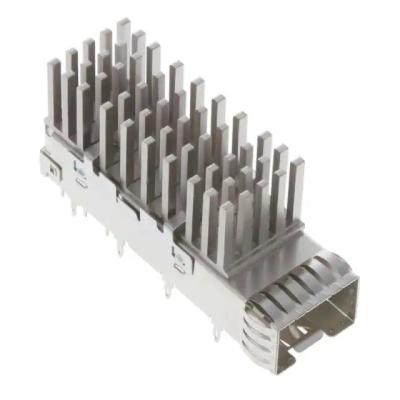 China 2291634-3 SFP+ Cage With Heat Sink 1x1 Port EMI Shielded for sale