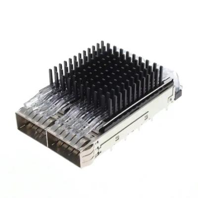 China 2170744-4 QSFP28 Cage 1x4 Port 28 Gb/S Through Hole for sale