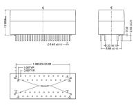 China L14H001-3 1G Base - T Dual Ports LAN Filter Transformer Meet IEEE802.3 48PIN for sale