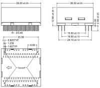 China L18T010-3 1000 Base - T Quad Ports LAN Filter Transformer Meet IEEE802.3at Standard for sale