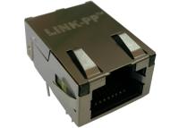 China ARJE-0025 Low-Profile RJ45 Jack Single Port Tap Up Thru-Hole 1000 Base-T for sale