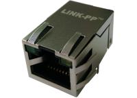 China ARJE-0026 Magnetic RJ45 Jack Single Port  Tap Up Thru-Hole 100 Base-T for sale