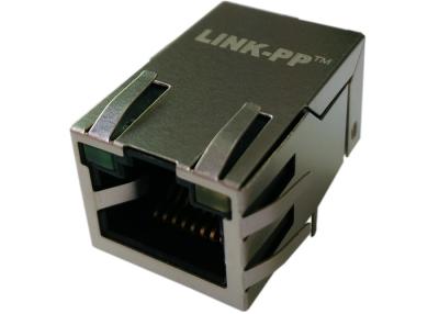 China ARJE-0026 Magnetic RJ45 Jack Single Port  Tap Up Thru-Hole 100 Base-T for sale