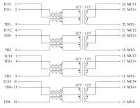 China L22T001-4 Single Port 2.5G Base - T Telecom Transformer Modules PoE 90W for sale