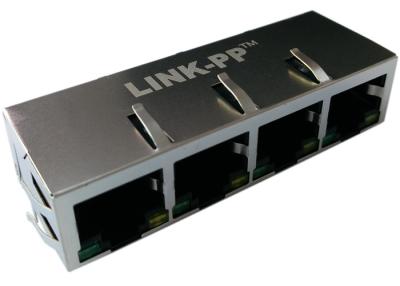 China LPJ46201AFNL Cross SI-40144 Belfuse MagJack 4x10/100Base-T, Through Hole for sale