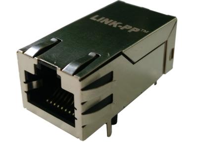 China HY901184A 10/100Base-T POE RJ45 Connector LPJK0010CNL 1x1 Magnetics Tab-up for sale