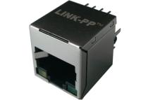 China LPJD0012BENL Vertical RJ45 Jack Top Entry 10/100BT 180° Connector Cross 51F-1203GYD2NL for sale