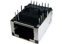 China J0G-0007NL Pulse Low Profile Rj45 10/100BT With Magnetics 1x1 Tab-up 4 Cores for sale