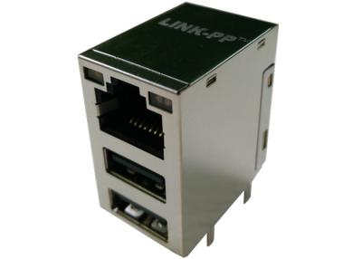 China LPJU6650BONL Cross 7497110616 Magjack RJ45 USB Connector 10/100/1000 BaseT for sale