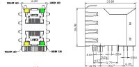 China Stacked Conn RJ45 XRJH-211-HD3-170 Gigabit Modular Connector Jack for sale