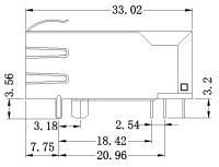China SI-53015-F Bel Magnetic RJ45 Jack 1000Base-T Interface Connector Jack for sale