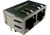 China Erni 203218 MOD JACK MJIM 8C10T 1X2 INTEGRATED MAGNETICS Rj45 Dual Port jack for sale