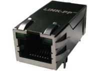 China XRJH-01R-N-H71-570-MA RJ45 8P12C 10/100/1000 Mbps Connector ,Tab UP With LEDs for sale