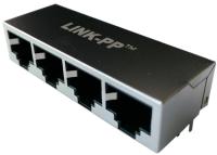 China Multi-port RJ45 1x4 Cross  LPJGF46856CNL MIC38710-5157W-LF3 / 7499131001 for sale