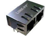 China Halo HFJ12-1G02E Double Port Rj45 Gigabit Magnetic Shielded Without LEDs for sale