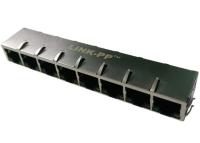 China JG0-0028NL Pusejack 1x8 Port 10/100/1000 Base-T Tab-UP 10-pin RJ45 with magnetic for sale