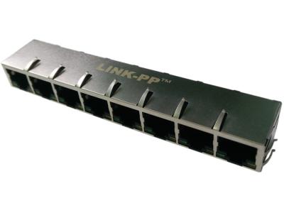 China JG0-0028NL Pusejack 1x8 Port 10/100/1000 Base-T Tab-UP 10-pin RJ45 with magnetic for sale