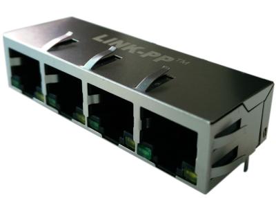 China LA4T109-34LF Quad 1x4 1000Base-T Multi-port RJ45 integrated Connector for sale
