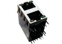China RM3-168A9V1Q Rj45 2 Port with 1000 MAG, Side Entry, Shielded, with EMI Flange for sale