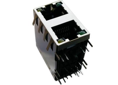 China RM3-168A9V1Q Rj45 2 Port with 1000 MAG, Side Entry, Shielded, with EMI Flange for sale