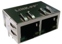China 10/100Base-TX HR911205C 1x2 Port Rj45 Connector With Integrated Magnetics / LED for sale