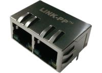 China JX80-0019NL Pulsejack 100 Base-TX  Fast Ethernet Multi-port RJ45 Tab-DOWN for sale
