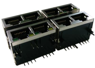 China 64F-1204GYDNW2NL 10/100/1000 BASE-T RJ45 1xN JACK W ITH MAGNETIC MODULE for sale