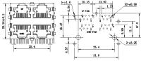 China LPJ27002-2CNL Cross 7499061000 Rj45 Female Connectors for sale