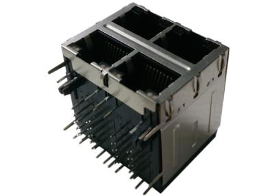 China XRJH-22D-0-H62-070 Stacked RJ45 2x2 Combo 10/100/1000 Magnetics 8P 10C for sale