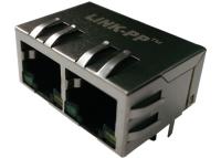 China Multi-port  6-6610003-1 1X2 MAG45  Modular Jack Gigabit Shielded, With Leds for sale