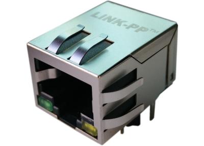 China RB1-215BTAMA Gigabit 10Pin Magnetic RJ45 Jack Single Port With LEDs for sale
