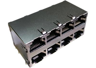 China GA2X-2488S-50C5 8P8C RJ45 Modular Jack Ganged 2×4 Ports for sale