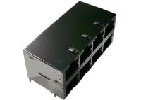 China TE Stacked Modular Jack 5569262-1 Shielded 8position 2x4 Port Category 5 for sale