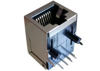 China Lan Jack Rj45 RJ-001NAF RJ45 Single Port Right angle Ethernet Connectors for sale