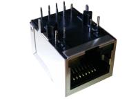 China HANRUN HR911105A Through Hole RJ45 Connector With Magnetics and LEDs for sale