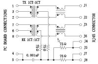 China 100 Base-TX RJ45 JXR1-0005NL Tab-Up 8 pin Integrated Magnetics Connector for sale