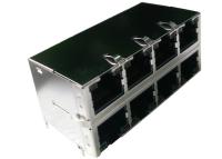 China Stacked RJ45 Molex 85735-1006 Gigabit Magnetic Jack POE Plus Enabled 2x4 LED for sale