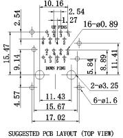 China Bel SI-30113-F Magjack 10/100BT Stack Jack 2x1 Port Shielded Patented No LED for sale