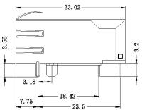 China RJ45 With Integrated Magnetics SI-53019-F Connector 10/100BT for sale