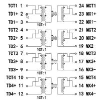 China Pulse H5007NL 1000BASE-T Magnetics Module SMT LAN Transformer for sale