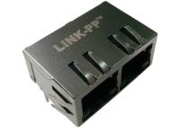 China Multi-port RJ45 1840555-7 Dual 1000Base-T Modular Jack Shielded Right Angle for sale