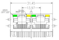 China Modular Rj45 Connectors 1-1840560-5 Gigabit Ethernet Connector Pinout for sale