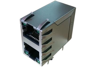 China 08AP-2x1R-Y6 RJ45 With Integrated Magnetics 2x1 Gigabit Magjack With LED for sale