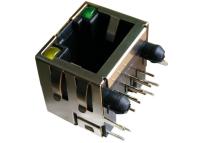 China XRJM-S-01-8-8-4 Rj45 Connectors 8P8C  Thru Hole Shield With LED for sale